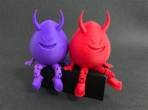 Easter Egg Devil Egg Buddy With Flexi Legs Hands By Ireality Makerworld