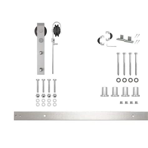 Nickel Barn Door Hardware The Home Depot
