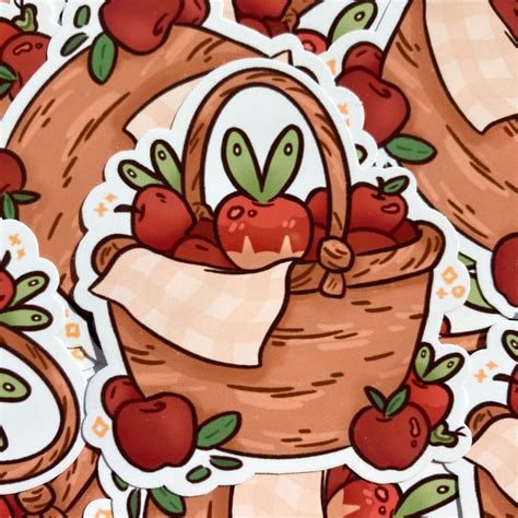 Cute Applin Pokemon Glossy Sticker Etsy