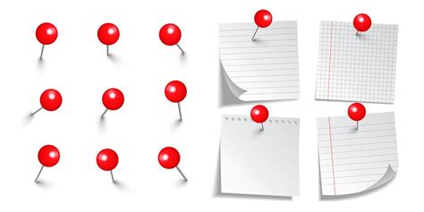 Realistic Blank Sticky Notes Isolated On White Vector Image
