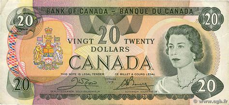20 Dollars CANADA 1979 P 093b B91 1489 Billets