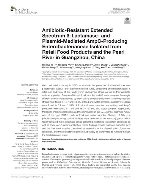 Pdf Antibiotic Resistant Extended Spectrum ß Lactamase And Plasmid Mediated Ampc Producing
