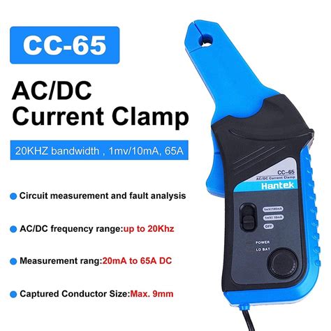 Hantek Cc 65 Ac Dc Current Clamp Meter Oscilloscope With Bnc Plug Agile