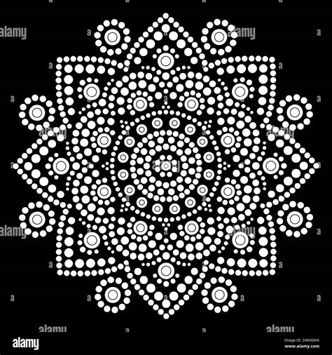 Dot Mandala Coloring Page For Relaxation And Meditation Aboriginal