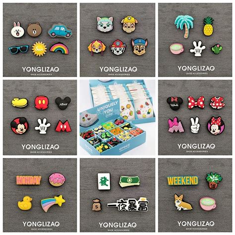 Jibbitz Crocs Charms ตัวติดรองเท้า แท้ เข็มกลัด รูปดอกไม้ สําหรับตกแต่ง