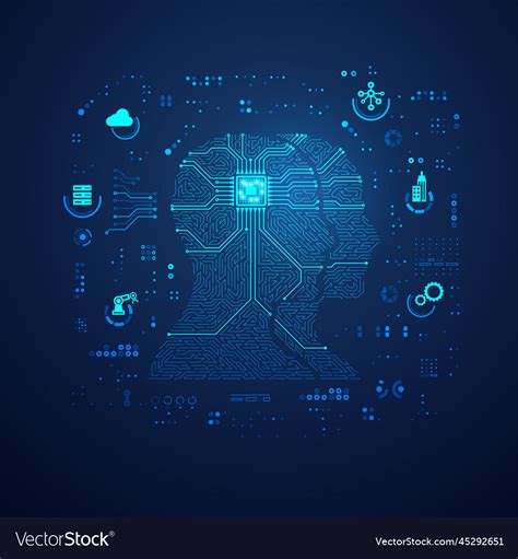 Concept Of Digital Twin Or Internet Things Iot Vector Image