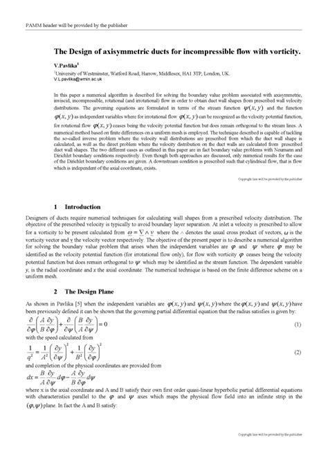 Pdf The Design Of Axisymmetric Ducts For Compressible Flow With Vorticity