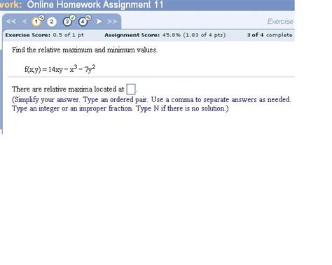 solved find the relative maximum and minimum values f x y