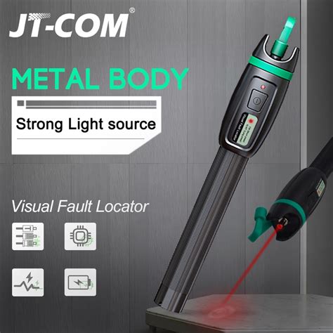 30km Metal Visual Fault Locator Red Light Source Fiber Optic Cable
