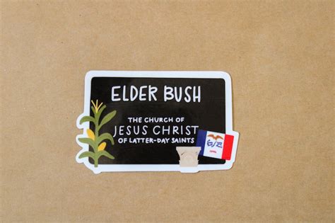 Customizable Lds Missionary Name Tag Sticker Lds Missionary Etsy