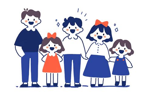 光溢れる家族の笑顔｜イラスト・フリー素材なら「シンテリ」