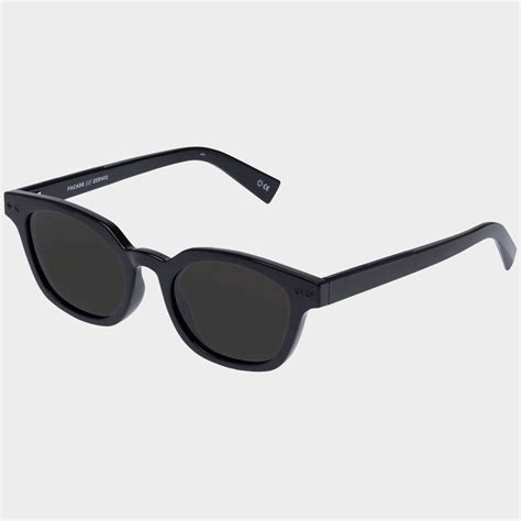Facade Black Uni Sex Square Sunglasses Le Specs