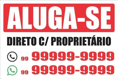 Placa Vende Se Ou Aluga Se Adesivo Vinil 60cm X 40cm Silkplac