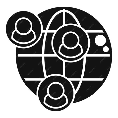 premium vector global client icon simple vector crm data consumer access