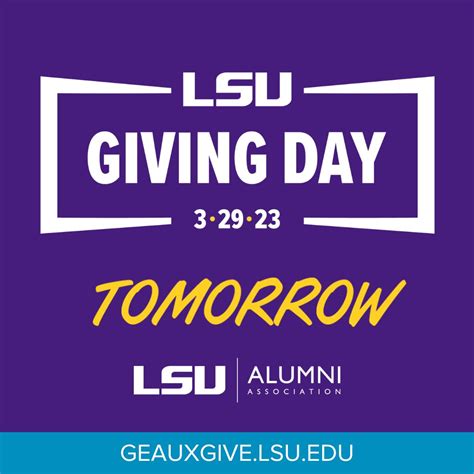 Lsu Alumni Association On Linkedin Lsu Giving Day Is Tomorrow Learn