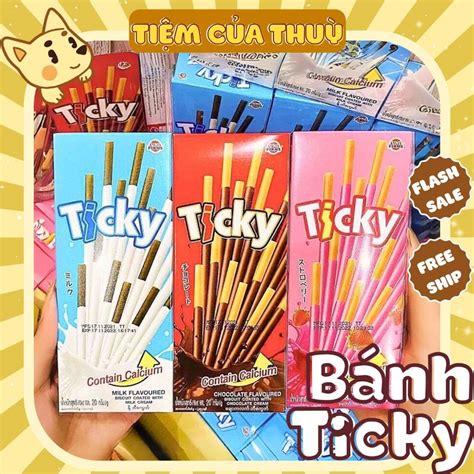 Bánh que Ticky Socola Sữa Thái Lan hộp 20g 6que Shopee Việt Nam