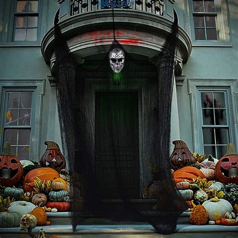 7 6M Halloween Hängend Geist Dekoration mit Gruselig Tuch und fur