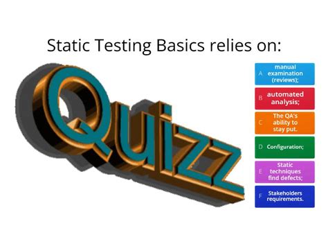Static Testing Basics Cuestionario
