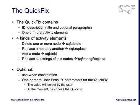 Schematron Quickfix On Xmlprague Ppt