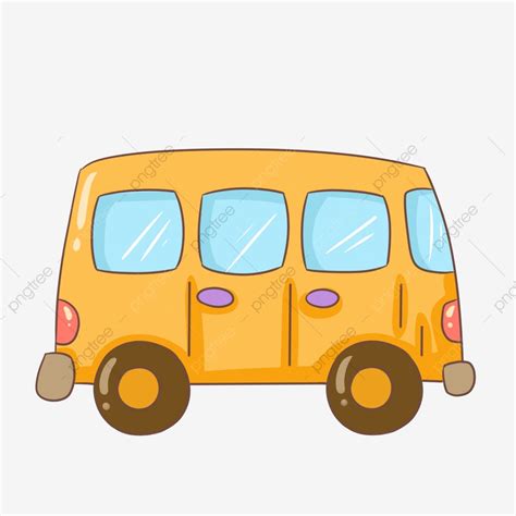 Yellow Bus Toy On White Background