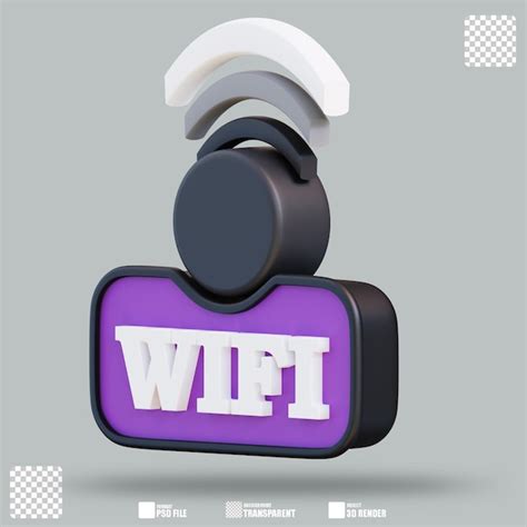 Premium Psd 3d Illustration Wifi 2
