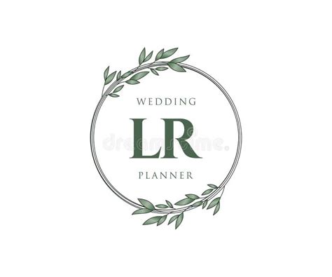 Lr Initials Letter Wedding Monogram Logos Collection Hand Drawn Modern Minimalistic And Floral
