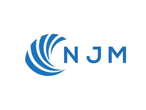 NJM Letter Logo Design On White Background NJM Creative Circle Letter