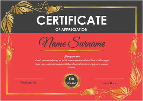 Army Certificate Template My Word Templates