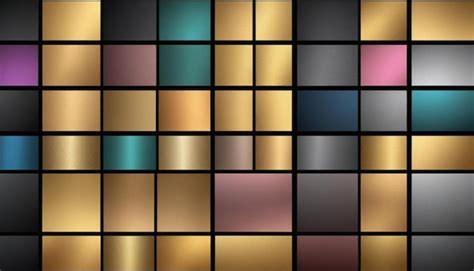 Seamless Gold Bar Gradient Pattern On Dark Background Premium Ai