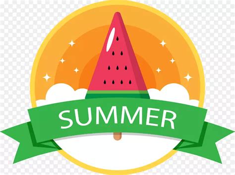 西瓜彩带卡通夏日可爱休闲消暑矢png图片素材下载图片编号yojmbbkq 免抠素材网