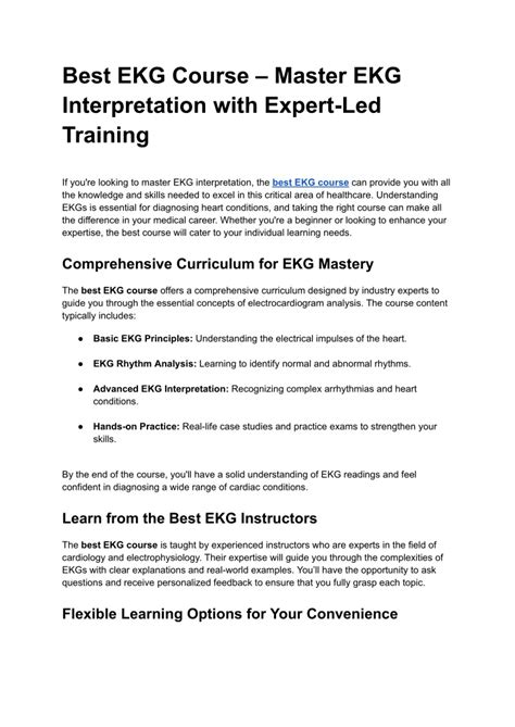 Ppt Best Ekg Course Master Ekg Interpretation With Expert Led
