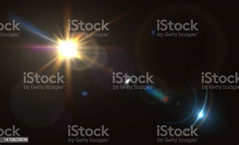 Abstract Golden Light Rays With Sparks Exploding Gold Glitter With