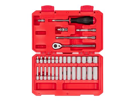 34 Piece 14 Inch Drive 6 Point Socket And Ratchet Set Tekton 34 Piece 14 Inch Drive 6 Point Socket And Ratchet Set Tekton