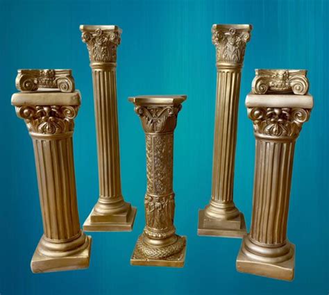 Gold Display Pillars And Columns
