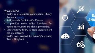 Scipy Libraries To Work With Various Datasets Pptx