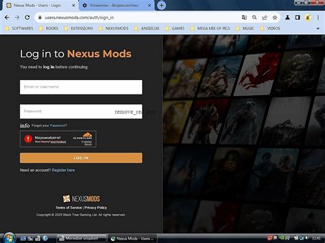 Captcha Challenge Failed On Nexus Mods Technical Support Loverslab