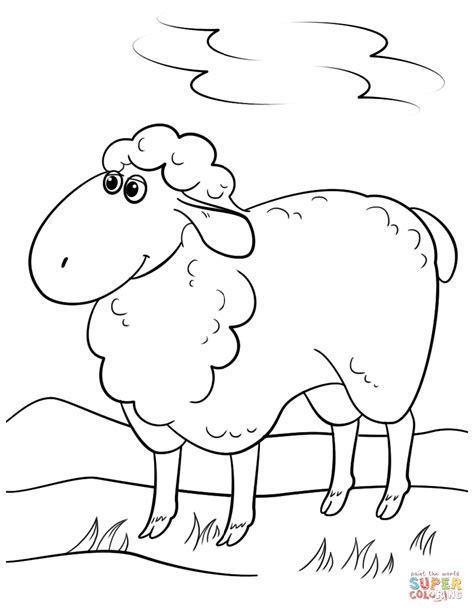 Dibujo De Oveja Linda De Dibujos Animados Para Colorear Dibujos Para Colorear Imprimir Gratis