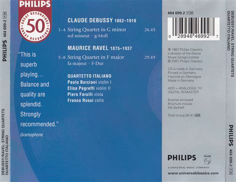 Legend Music Studio Debussy And Ravel String Quartets