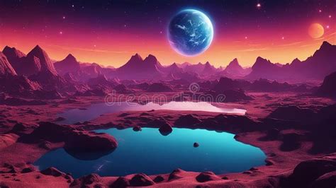Amanecer Sobre Las Montañas La Vista De La Tierra En La Noche Del