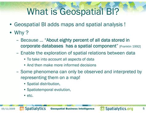 Open Source Geospatial Business Intelligence Geo Bi Ppt