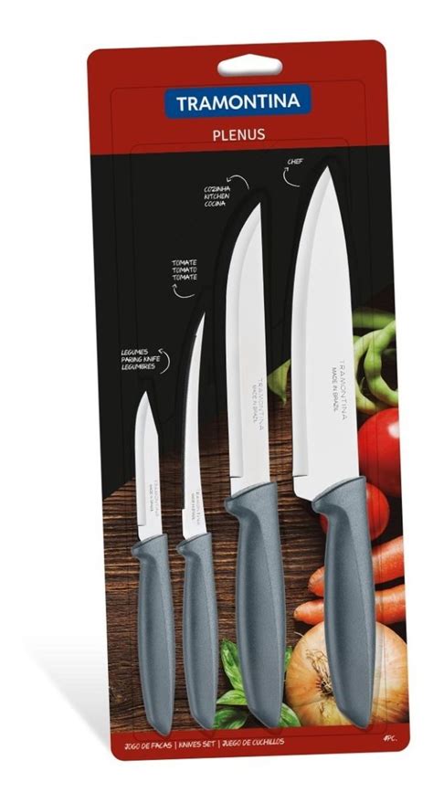 Jogo 4 Facas Tramontina Plenus Inox Cozinha você encontra na Super25
