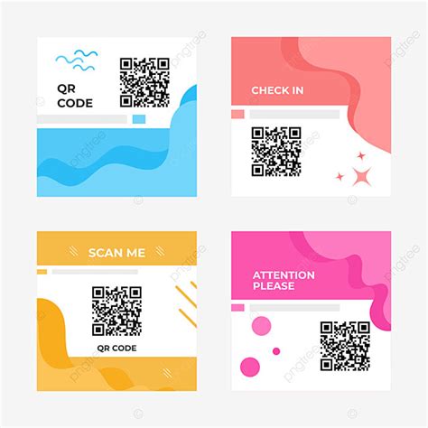 Qr Codes Clipart Hd PNG Colorful Qr Code Label Design Template Vector Label Template Vector