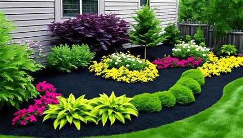Black Mulch Backyard Landscaping Ideas For Your Home Shark Printables