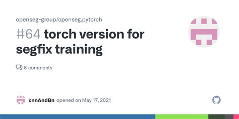 Torch Version For Segfix Training · Issue 64 · Openseg Groupopenseg