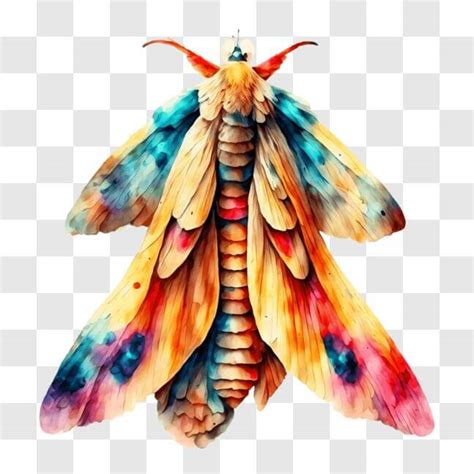 Download Colorful Moth With Bright Wings Pngs Online Creative Fabrica