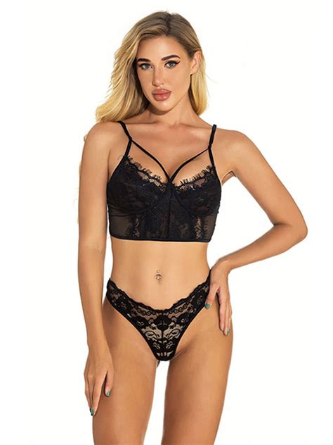 Soutiens gorge Culottes Ensembles 2 Pièces en Dentelles Femmes
