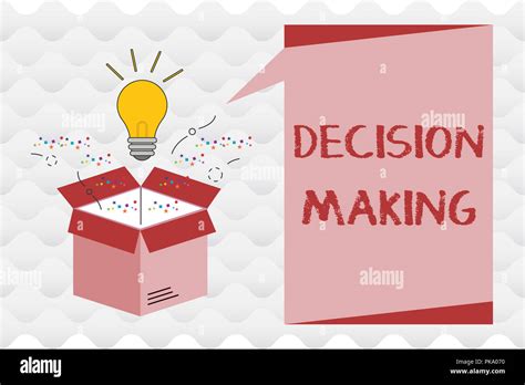 Handwriting Text Decision Making Concept Meaning The Act Of Deciding