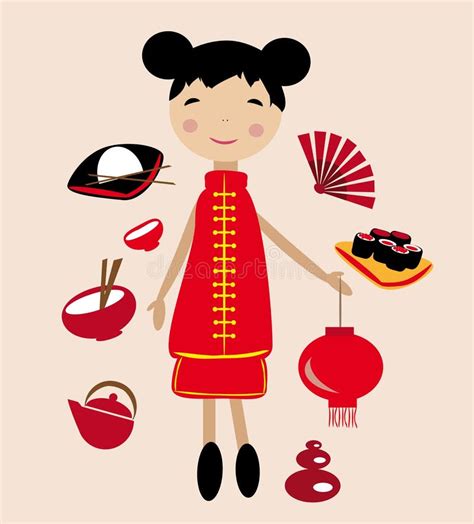 Chinese Girl Stock Vector Illustration Of Ancient Design 45001472
