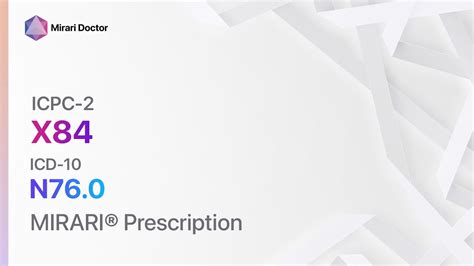 X84 Vaginitis Vulvitis Nos Icd 10 N76 0 Mirari® Prescription
