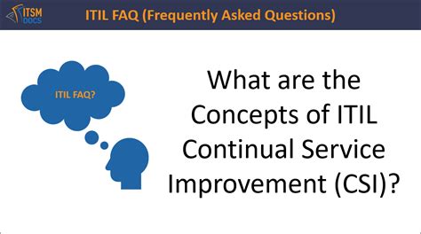 What Are The Concepts Of Itil Continual Service Improvement Csi Itsm Docs Itsm Documents